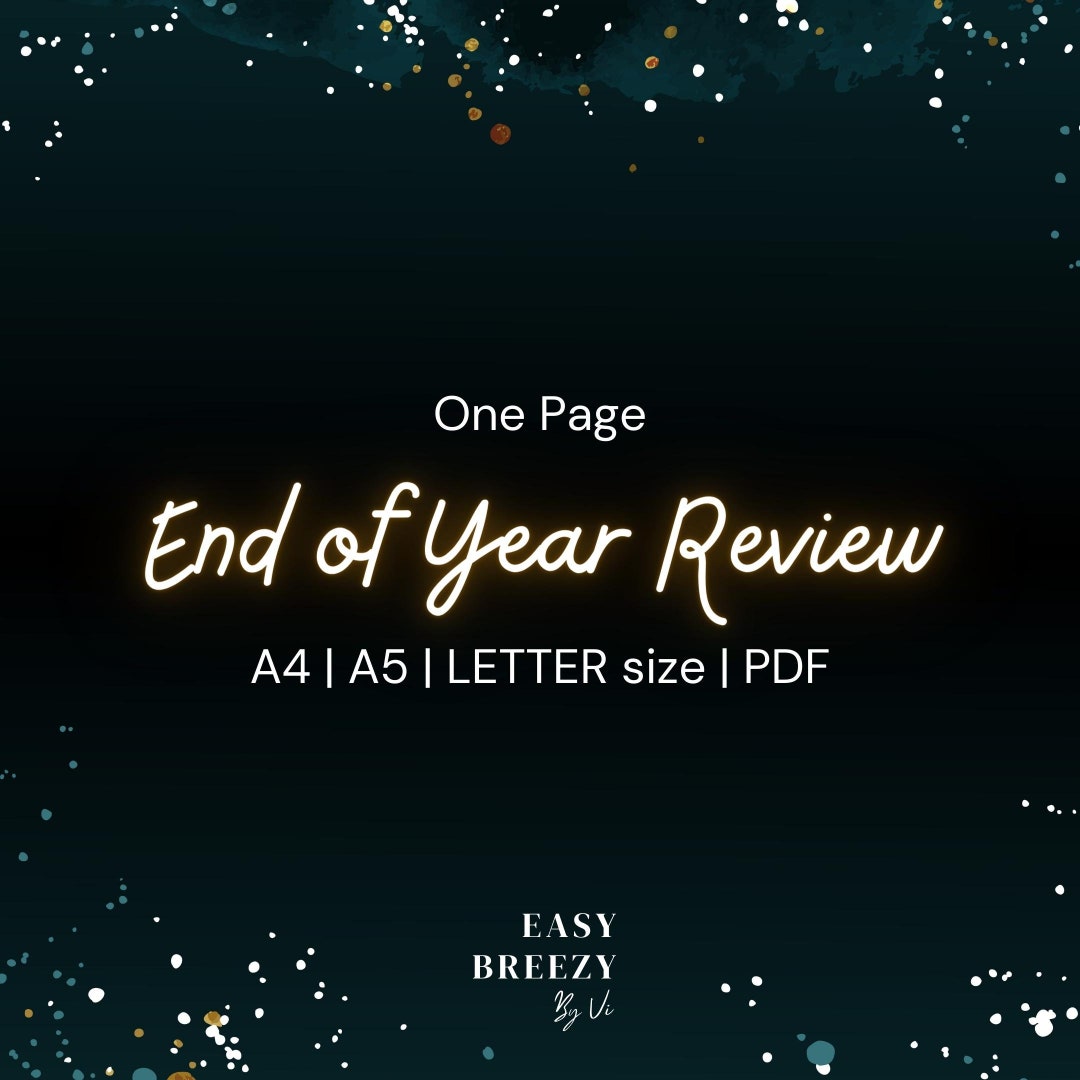 2024 Year End Review, Printable Reflection PDF, Year-end Evaluation ...