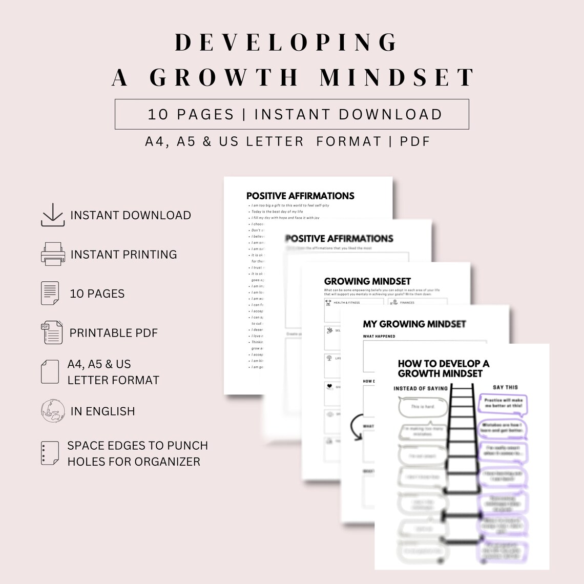 Growth Mindset Worksheets | Shift From Fixed to Growth Mindset ...
