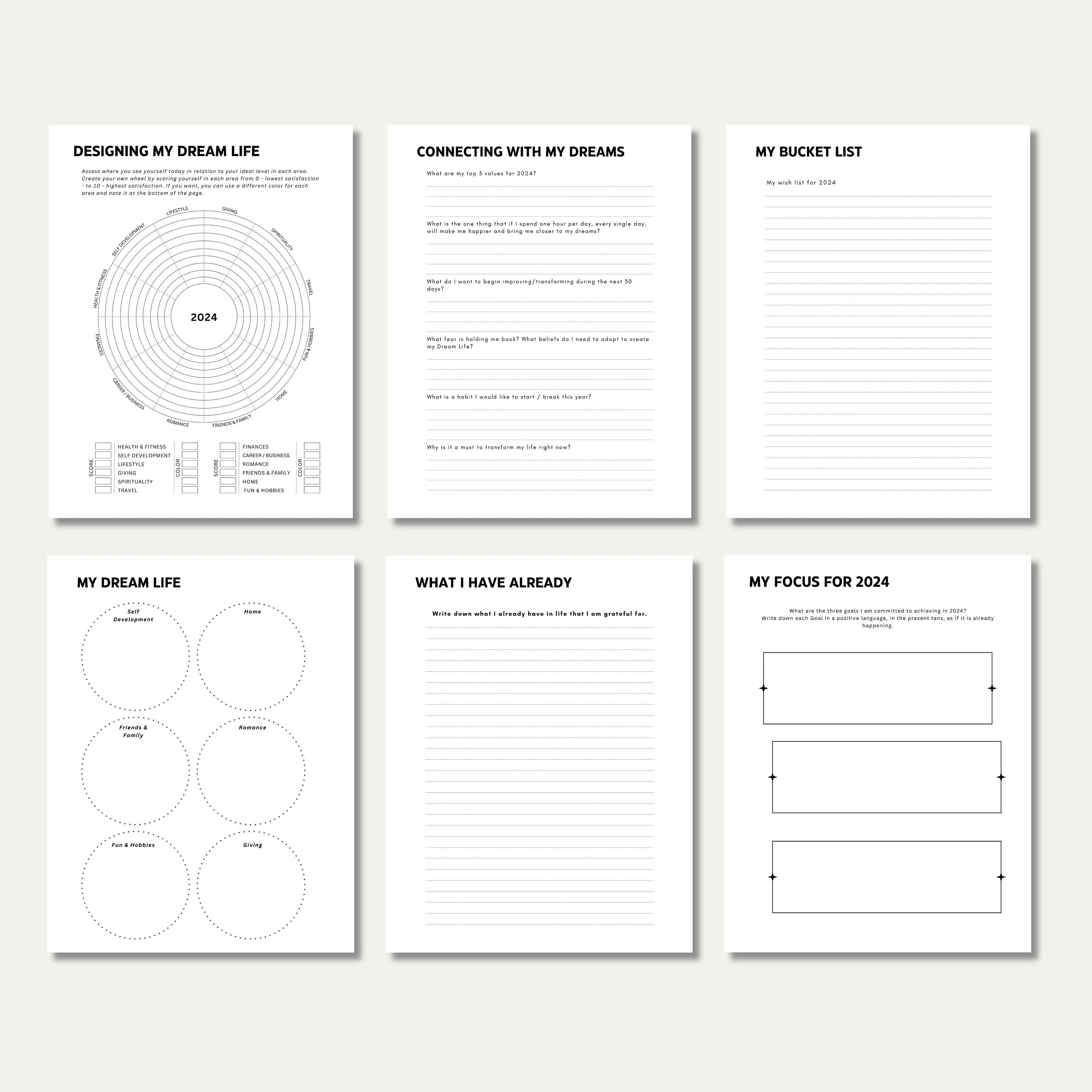 2024 New Year's Resolution Printable, New Year Resolutions, Resolution ...