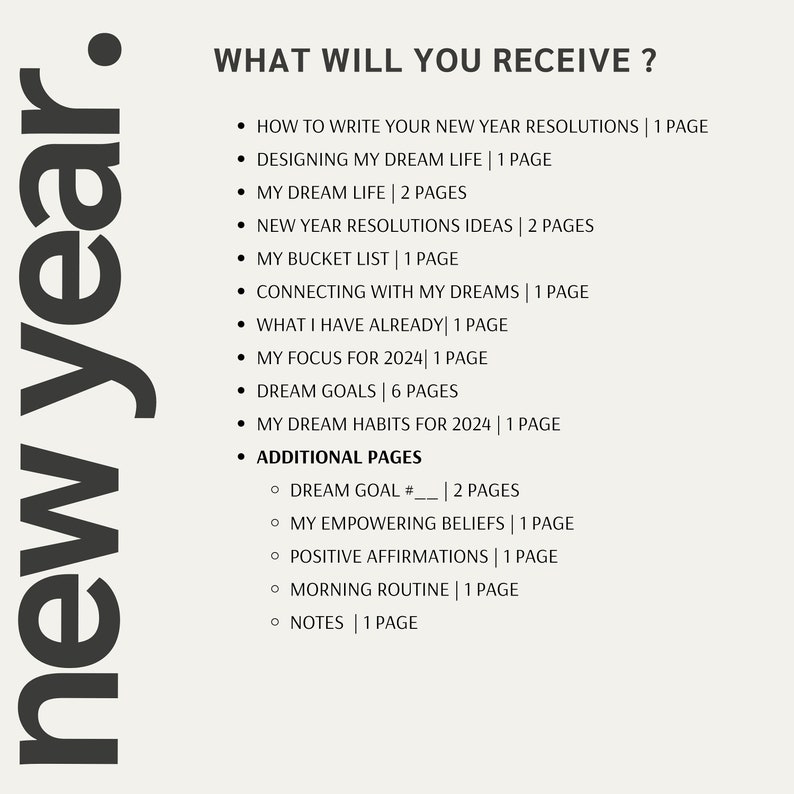 2024 New Year's Resolution Printable, New Year Resolutions, Resolution ...