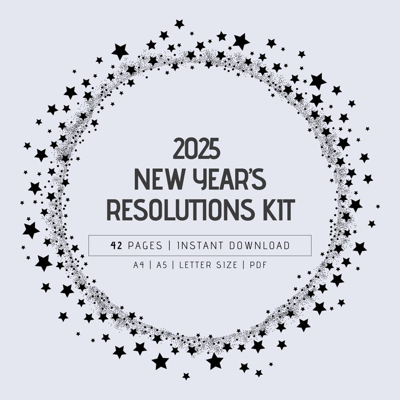 2024 Year End Reflection & 2025 New Year's Resolution Kit, Resolutions ...