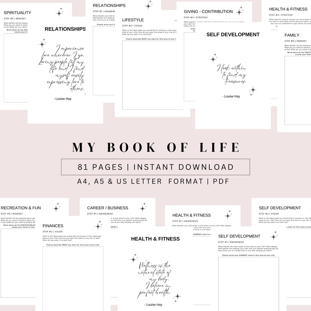 My Book of Life, Create Your Life Blueprint, Vision, Purpose, Strategy ...