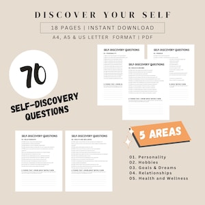 Self Discovery Workbook | Know Yourself, Personality Exploration ...