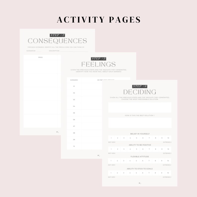 Decision Making Worksheets | Problem-solving Journal, Decision Aid ...