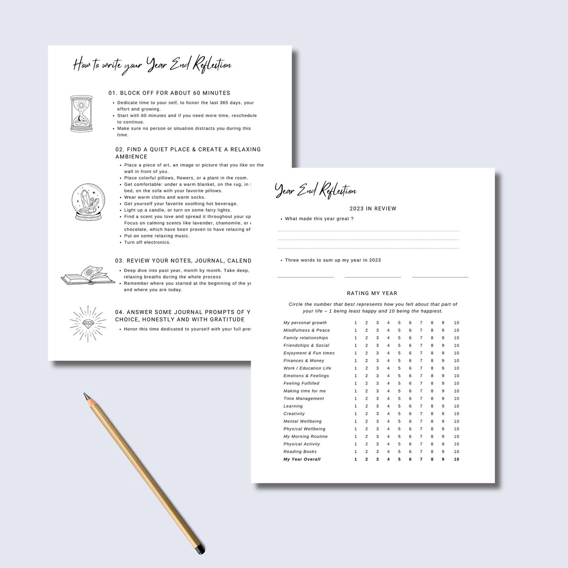 2023 Year End Review, Printable Reflection Journal PDF, Year-end ...