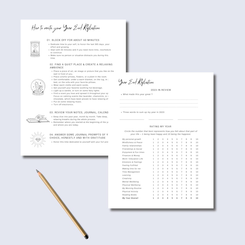 2023 Year End Review, Printable Reflection Journal PDF, Year-end ...