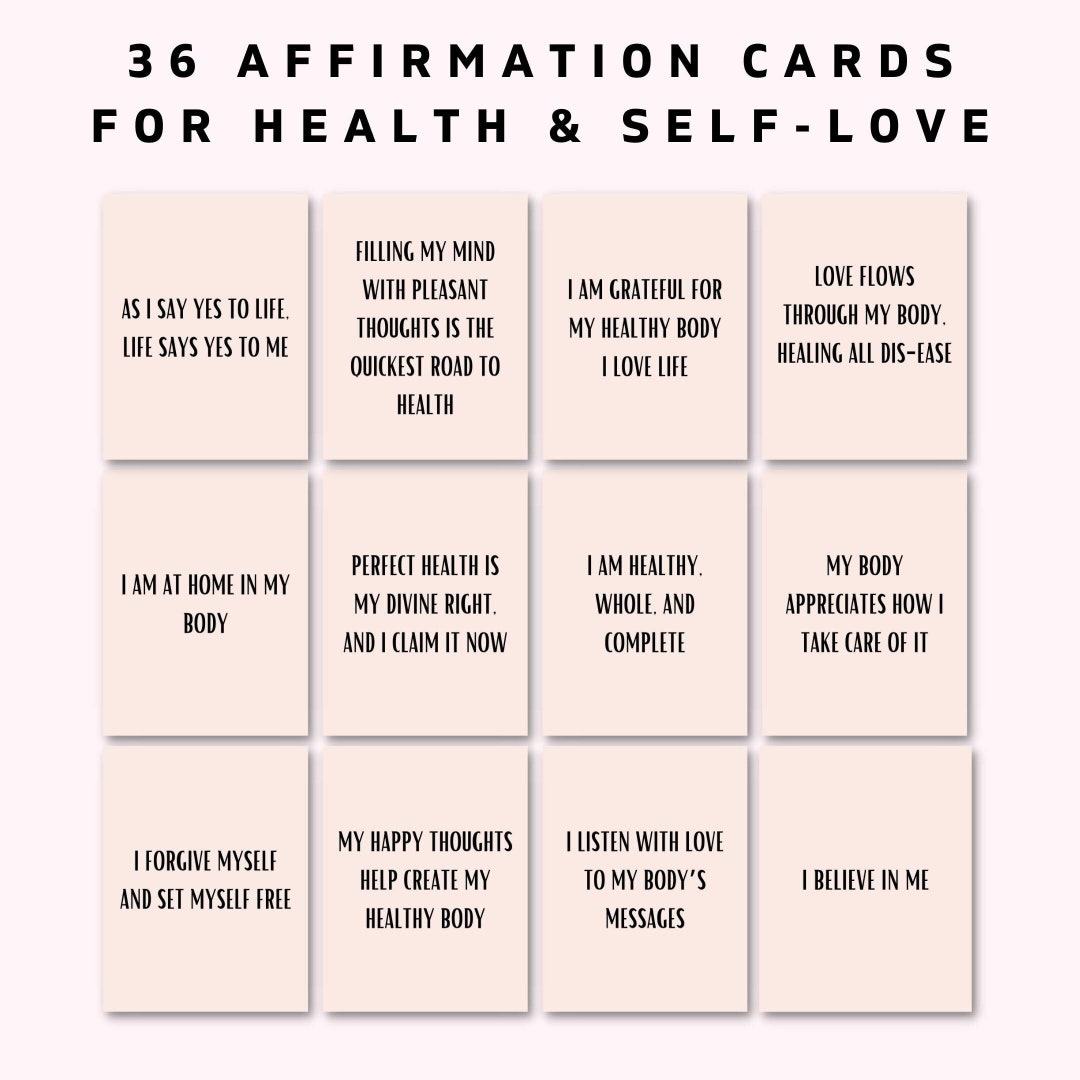 Positive Affirmation Card Deck, Law of Attraction, Manifesting Kit ...