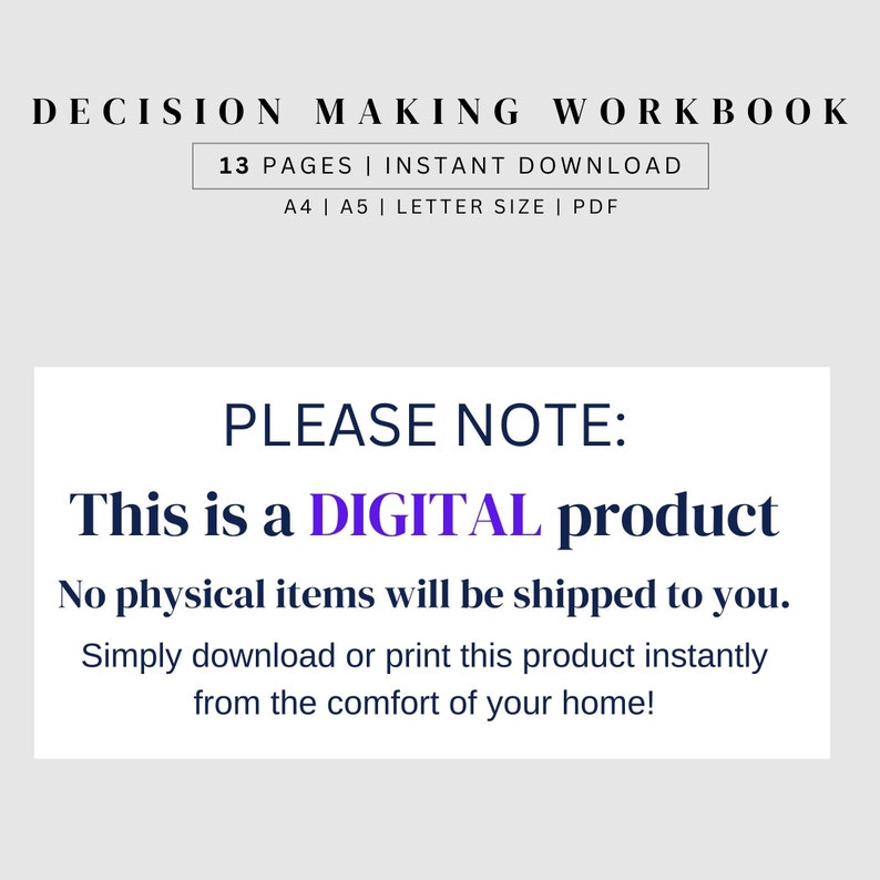 Decision Making Worksheets, Problem Solving Template, Decision Aid ...