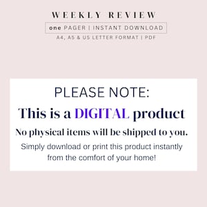 Weekly Review Printable, Weekly Reflection Pages, Printable PDF ...