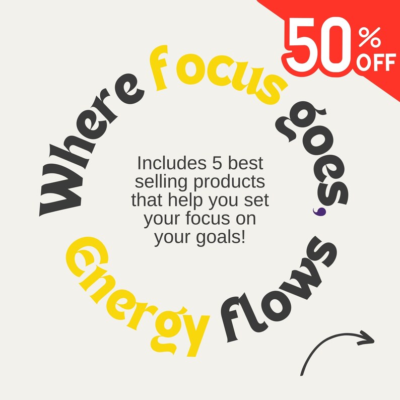 Focus BUNDLE, Effective Goal Setting, Wheel of Life, Growth Mindset ...