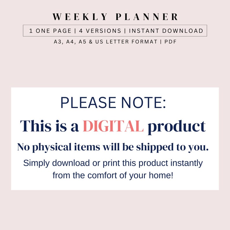 Printable Weekly Planner, Landscape Weekly Schedule, Week Organizer ...