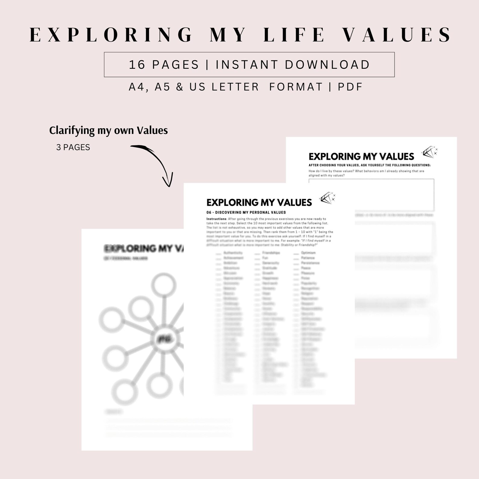 Discover Your Core Values Workbook Identify Life Values - Etsy Discover Your Core Values Workbook Identify Life Values - Etsy