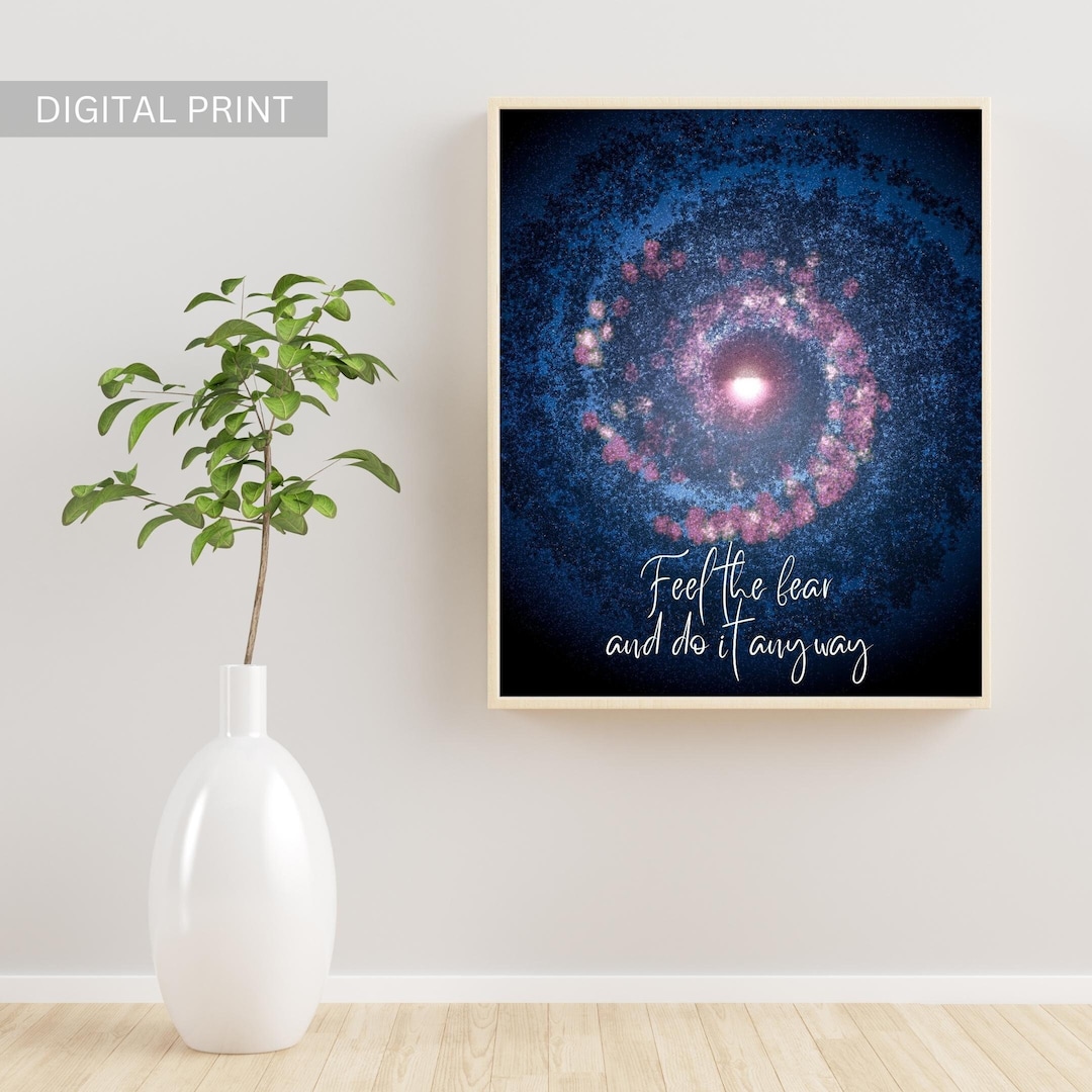 Positive Affirmation Galaxy Print: Inspirational Wall Art (digital ...