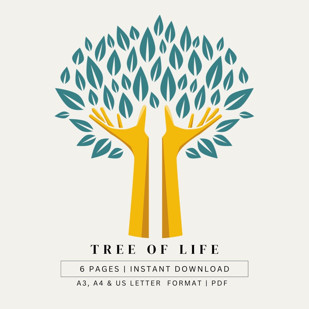 Tree of Life, Personal Development Exercise, Worksheets, PDF, Instant ...