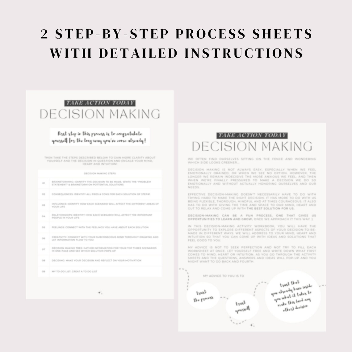 Decision Making Worksheets, Problem Solving Template, Decision Aid ...