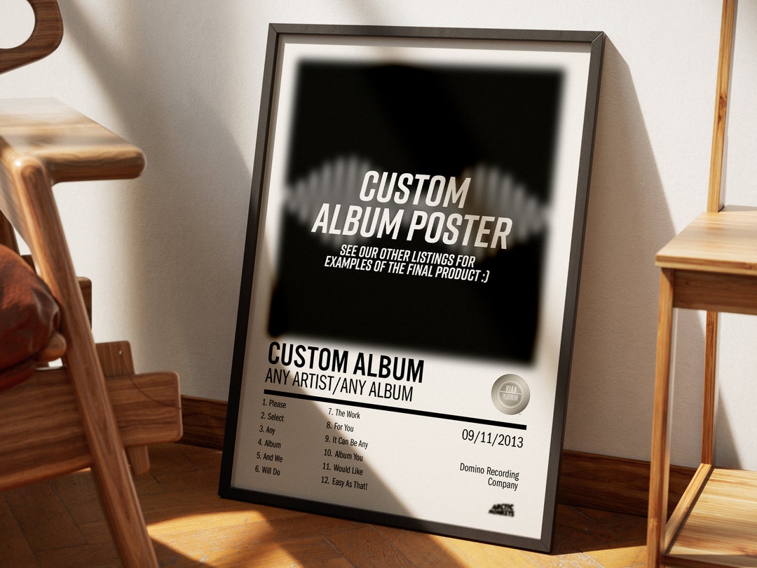 Custom Album Poster Print Choose Any Album Print Poster - Etsy