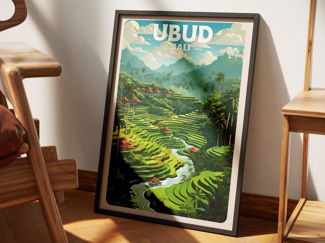 Impression Ubud, Bali Poster de voyage à Bali Poster de Bali Art mural ...