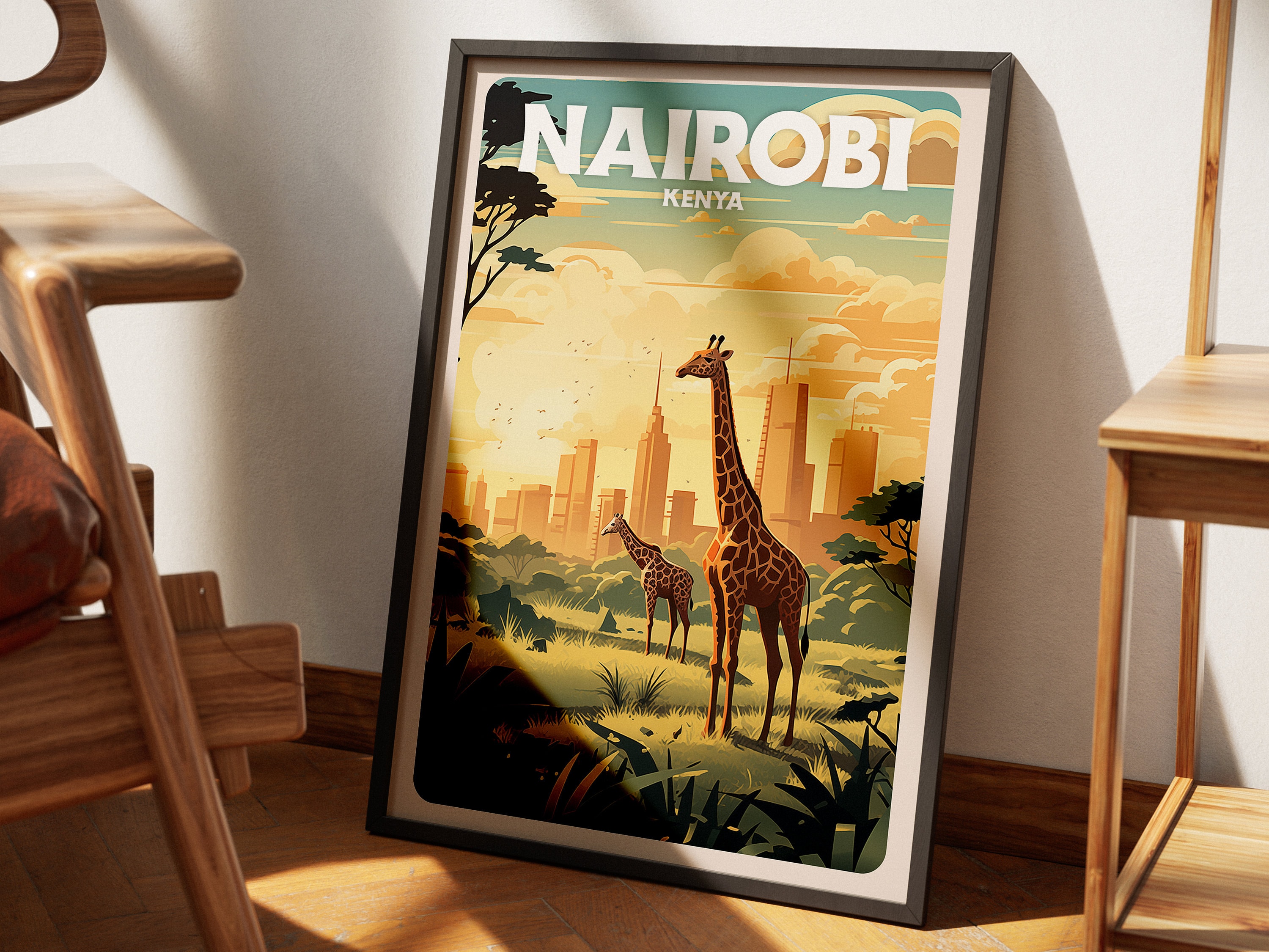 Nairobi, Kenya Print Africa Travel Poster Nairobi Poster Kenya Travel ...