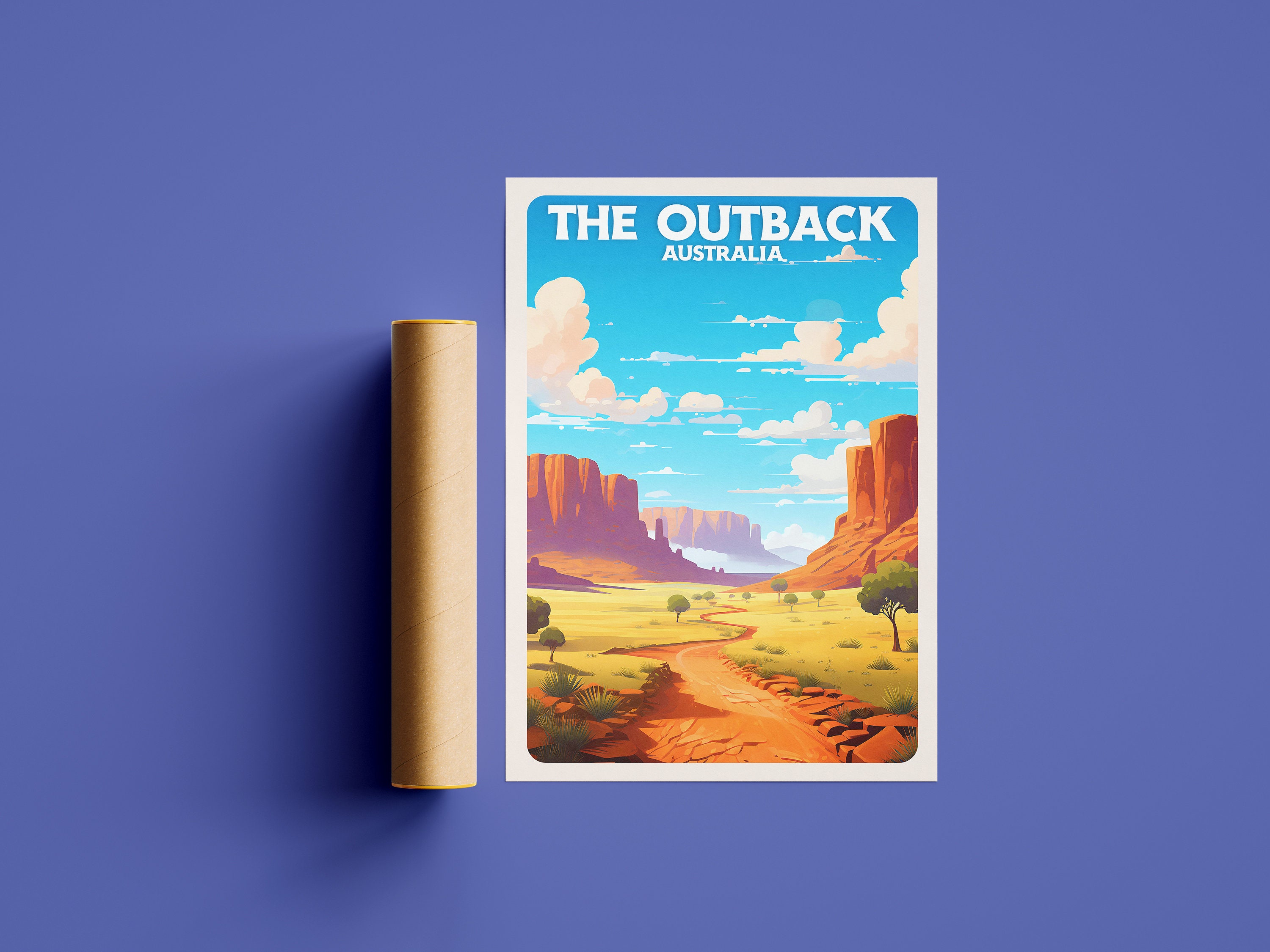 The Outback, Australie Print Australie Affiche de voyage Outback Home ...