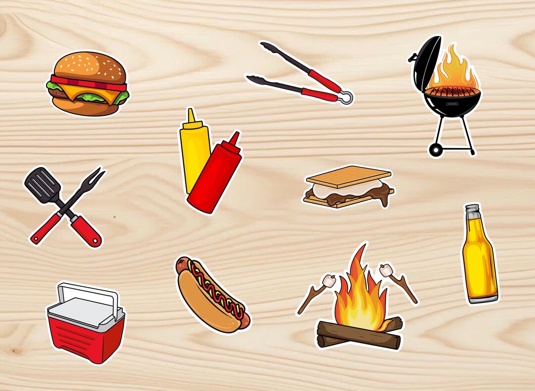 Cookout/bbq Sticker Set - Etsy
