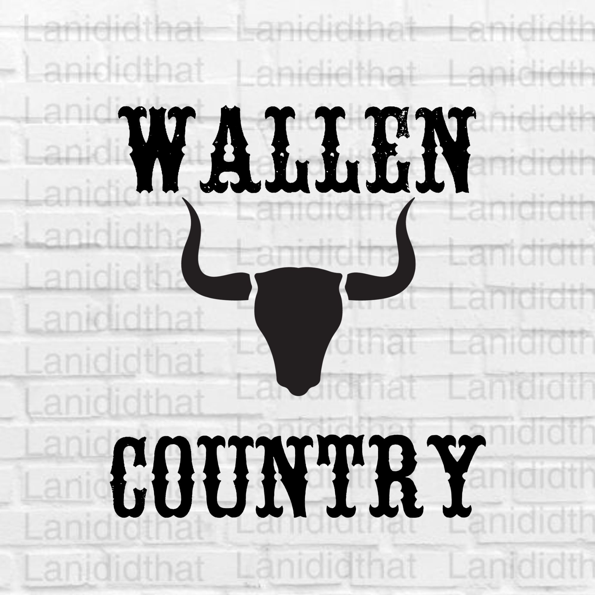 Morgan Wallen Bull Skull PNG, Wallen Bull Skull Distressed PNG Svg ...
