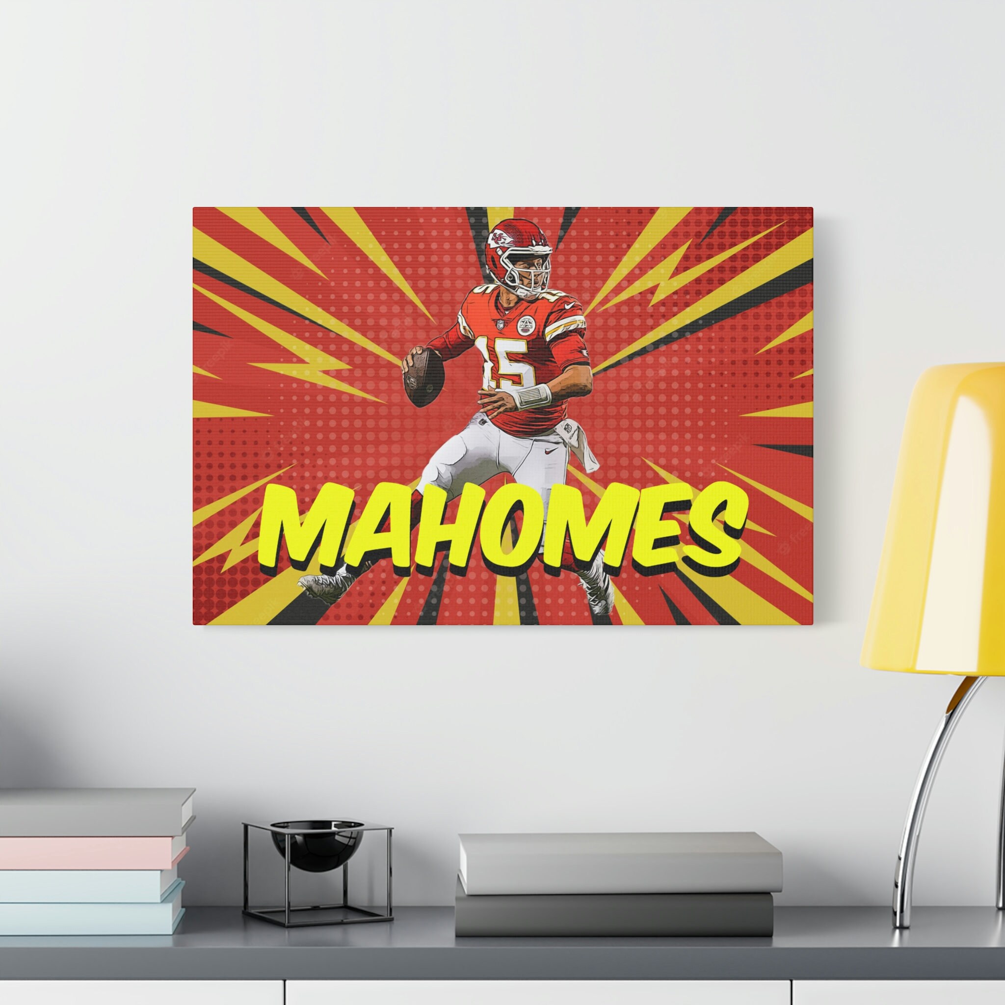 Patrick Mahomes Comic Look Canvas Print - Etsy