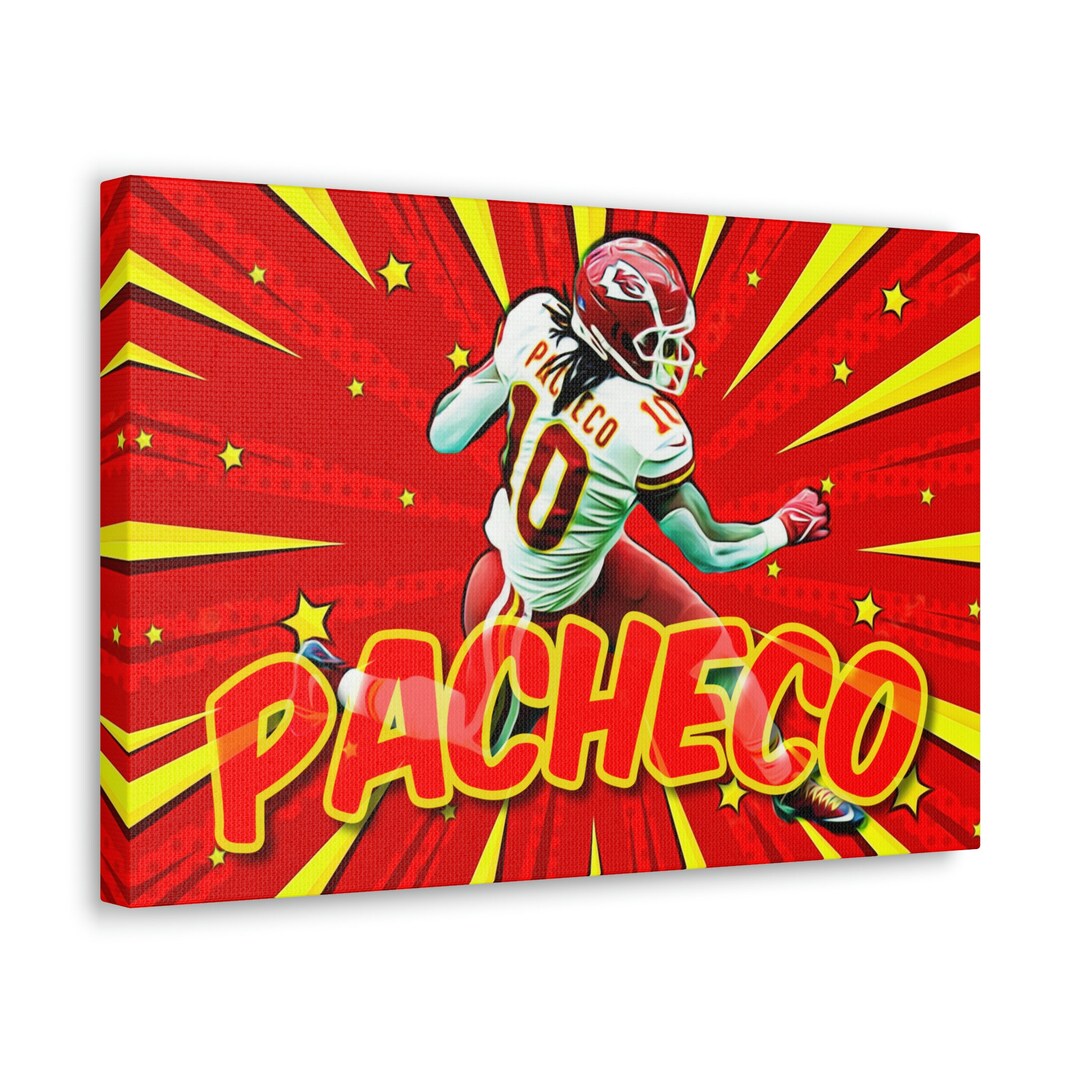 Isiah Pacheco COMIC Canvas Custom Print Kansas City Chiefs - Etsy