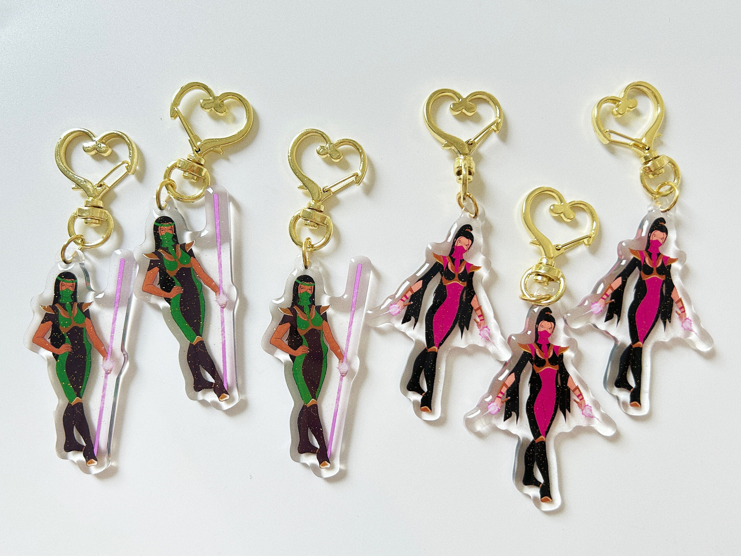 Mortal Kombat Mileena & Jade Keychains - Etsy