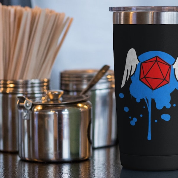 Graffiti D20 Winged Dice Street Art Tumbler Dungeons and Dragons Dnd ...