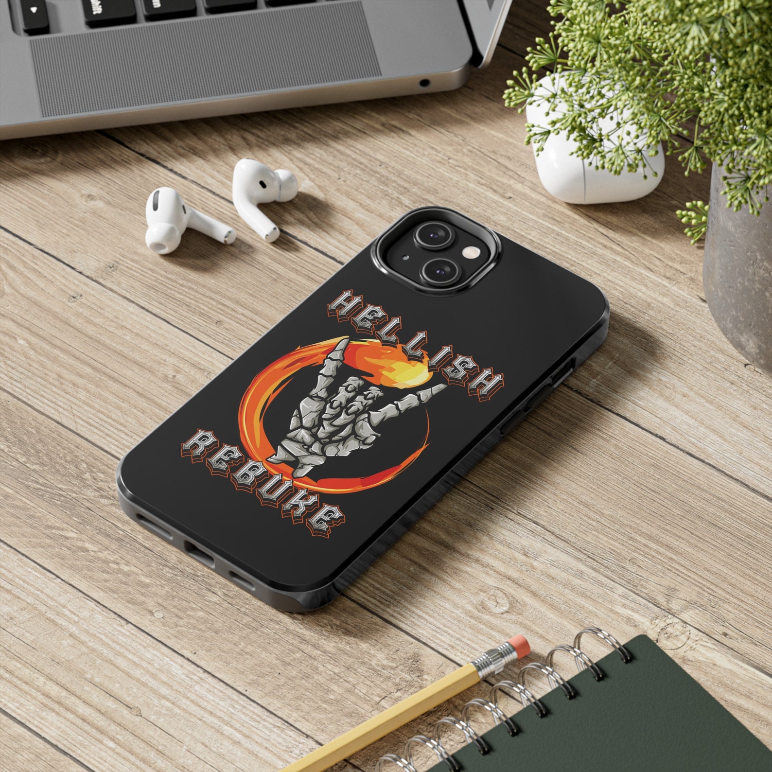 Hellish Rebuke Warlock Vintage Band Logo Phone Case | | Dungeons and ...