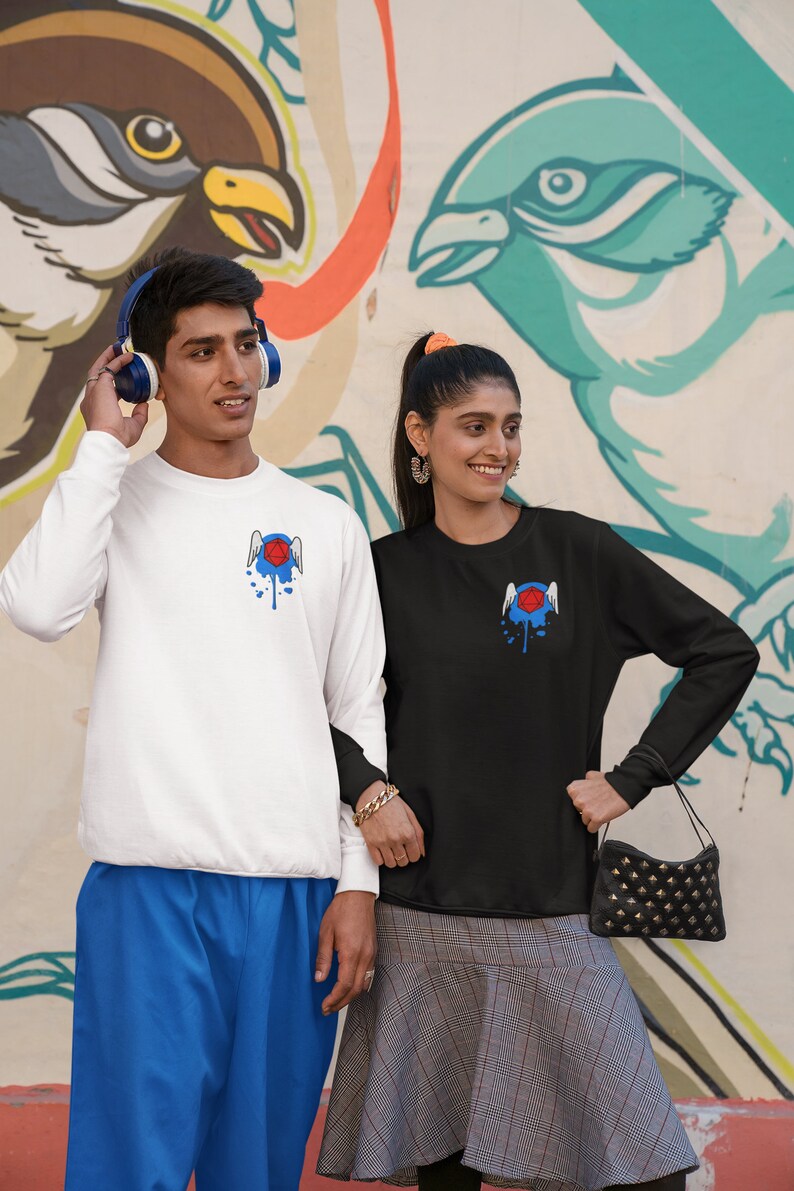 Graffiti D20 Winged Dice Street Art Sweatshirt | Dungeons and Dragons ...