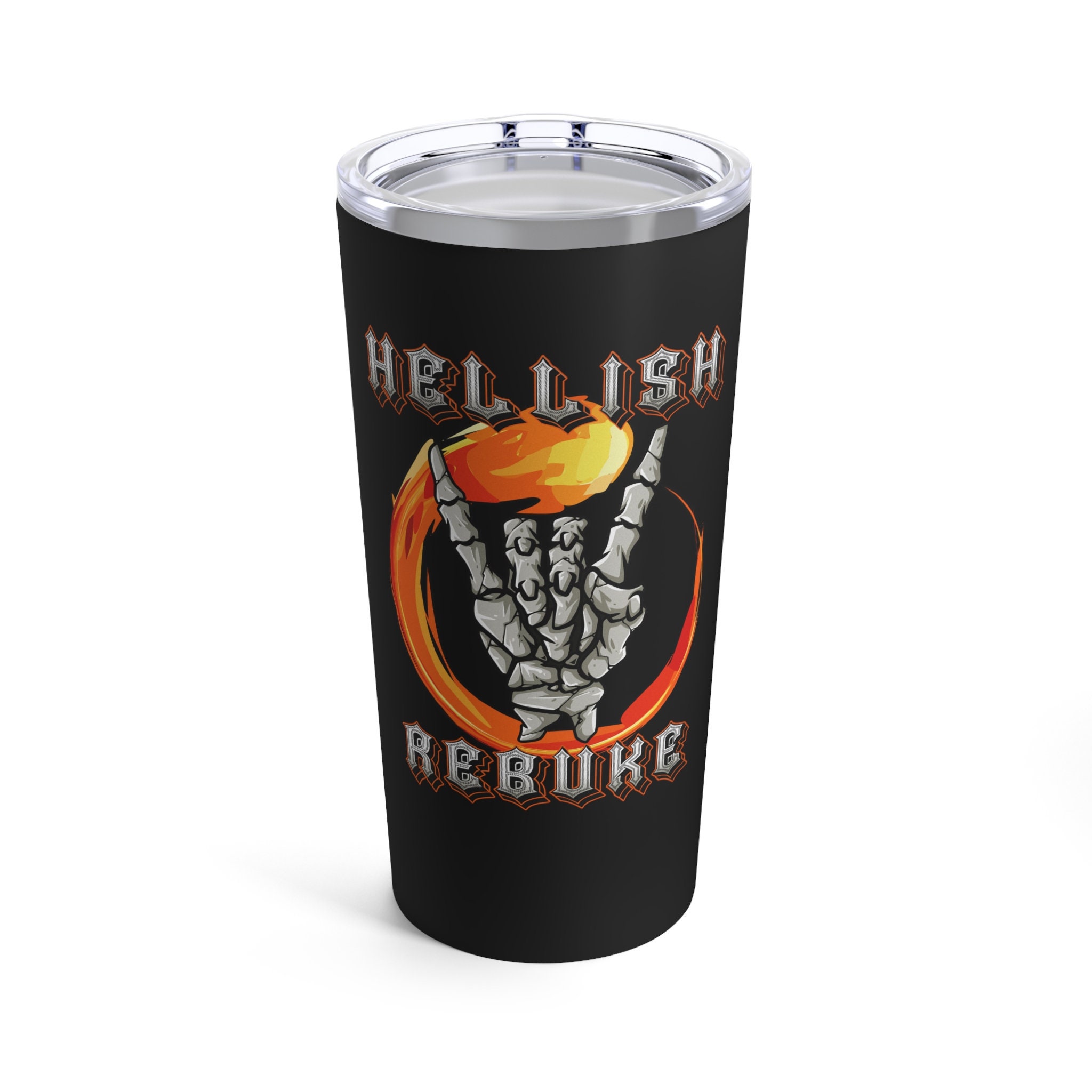 Hellish Rebuke Warlock Vintage Band Logo Tumbler | Dungeons and Dragons ...