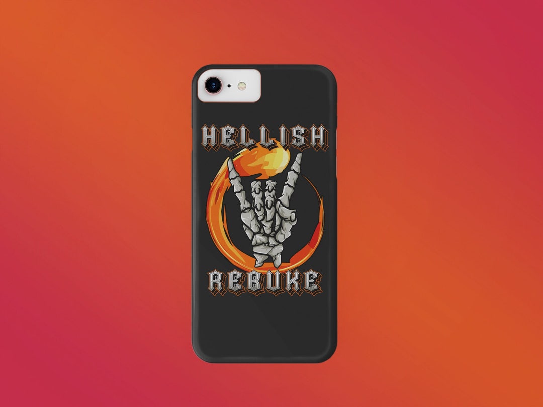 Hellish Rebuke Warlock Vintage Band Logo Phone Case | | Dungeons and ...