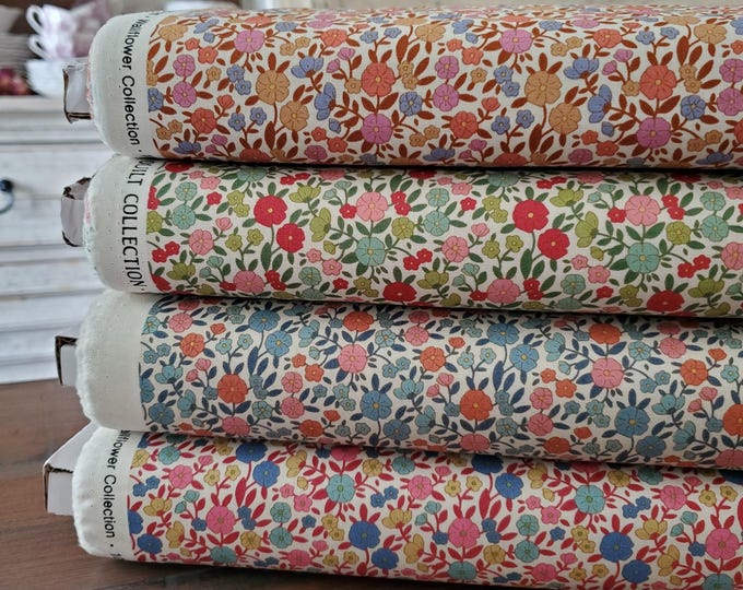 Tilda Wallflower Fabric - Wallflower Yardage in Four Colorways ...