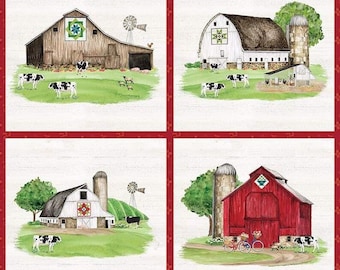 Spring Barn Quilts Barn Panel 2024 by Tara Reed, Riley Blake Designs ...