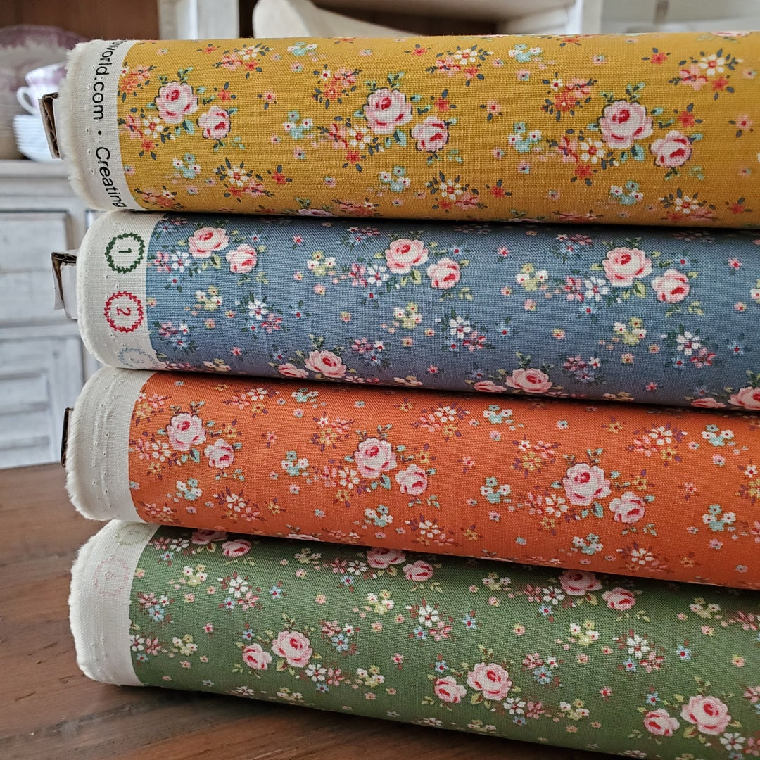 Tilda's Creating Memories - Gracie Yardage in 4 Colorways - Yellow ...