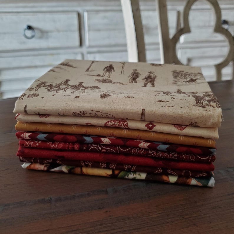 John Wayne American West Fat Quarter Bundles - 3 Colorways - Cream ...