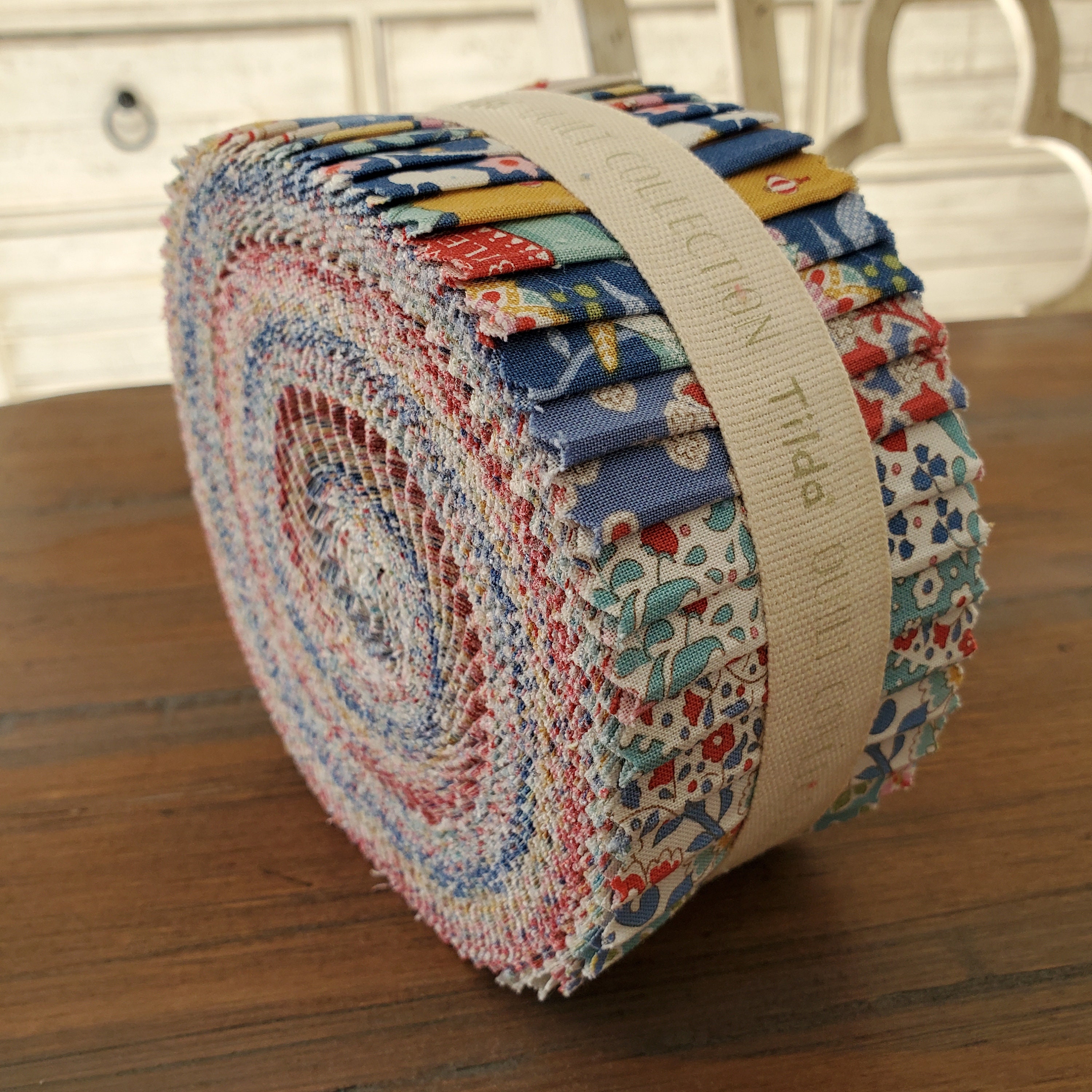 Tilda's Jubilee Collection Fabric Roll 2 1/2 Strips 40 Pieces 25 Year ...