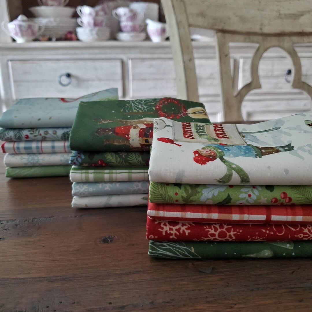 Santa's Tree Farm Fat Quarter Bundles - 3 Colorways - Sky/forest/snowy ...