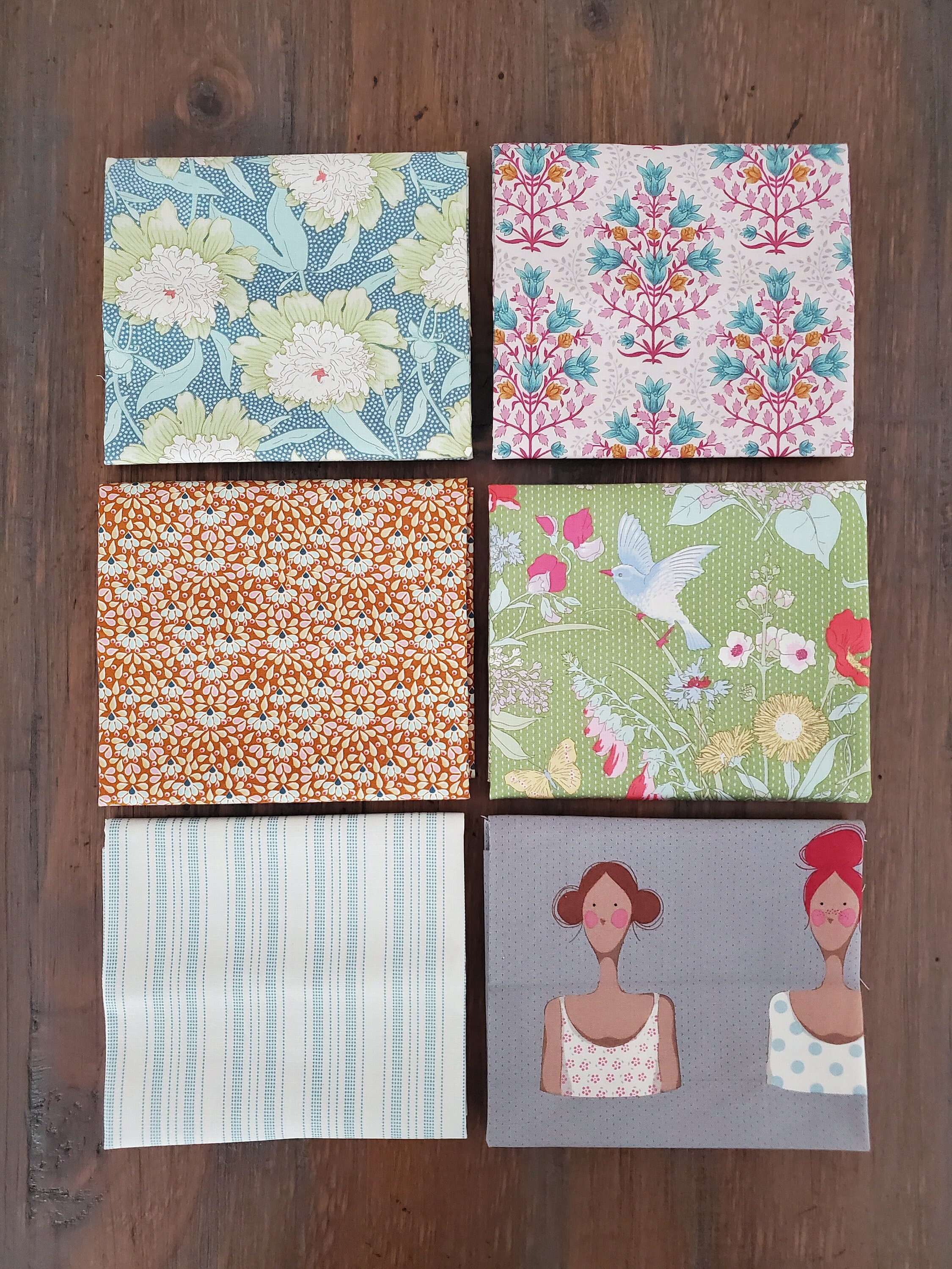 Tilda Scrap Bundle - Fatquarter Bundle - Teal/green/yellow - by Tone ...