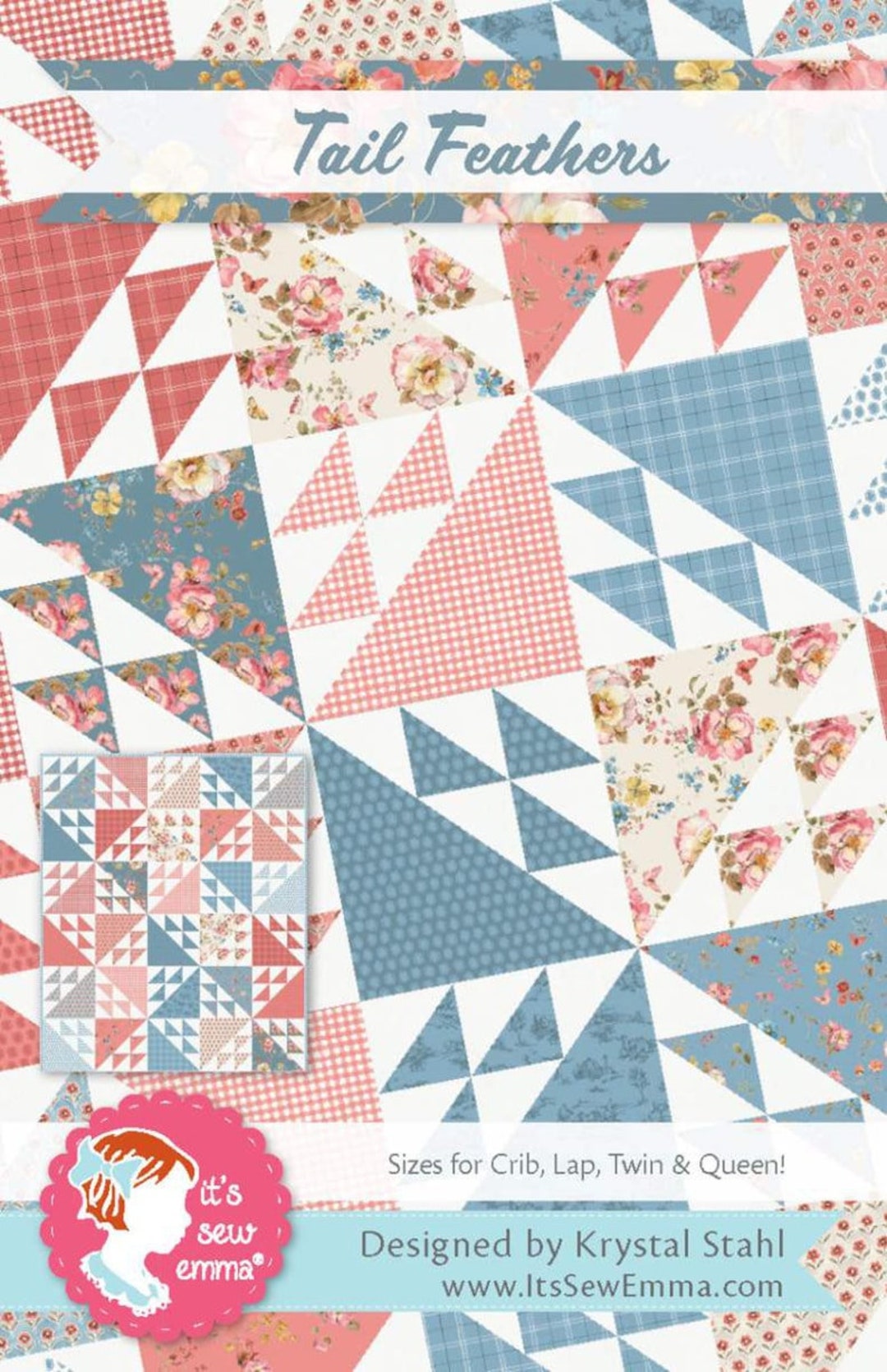 Tail Feathers Quilt Pattern - Designed by Krystal Stahl - 4 Size ...