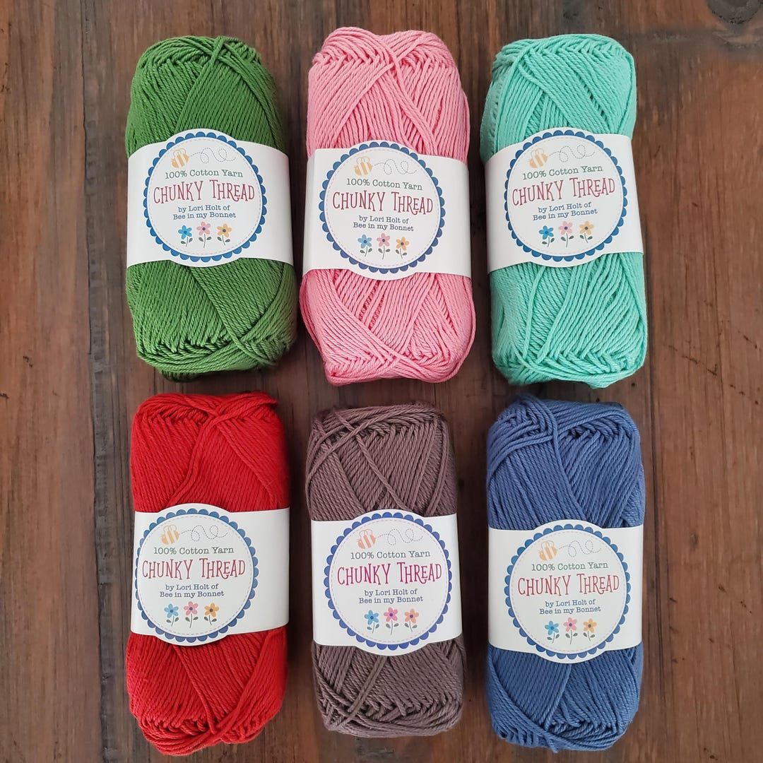 Lori Holt's Chunky Thread - 6 Colorways - Basil • Peony • Breezy ...