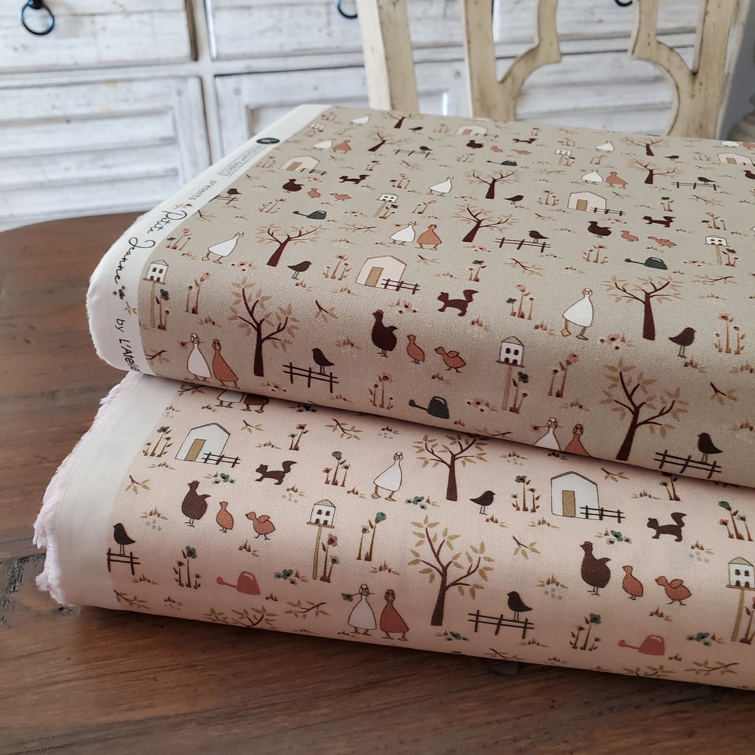 Petite Jeanne Fabric Prairie Walk Yardage Taupe / Blush by L'ateleir ...