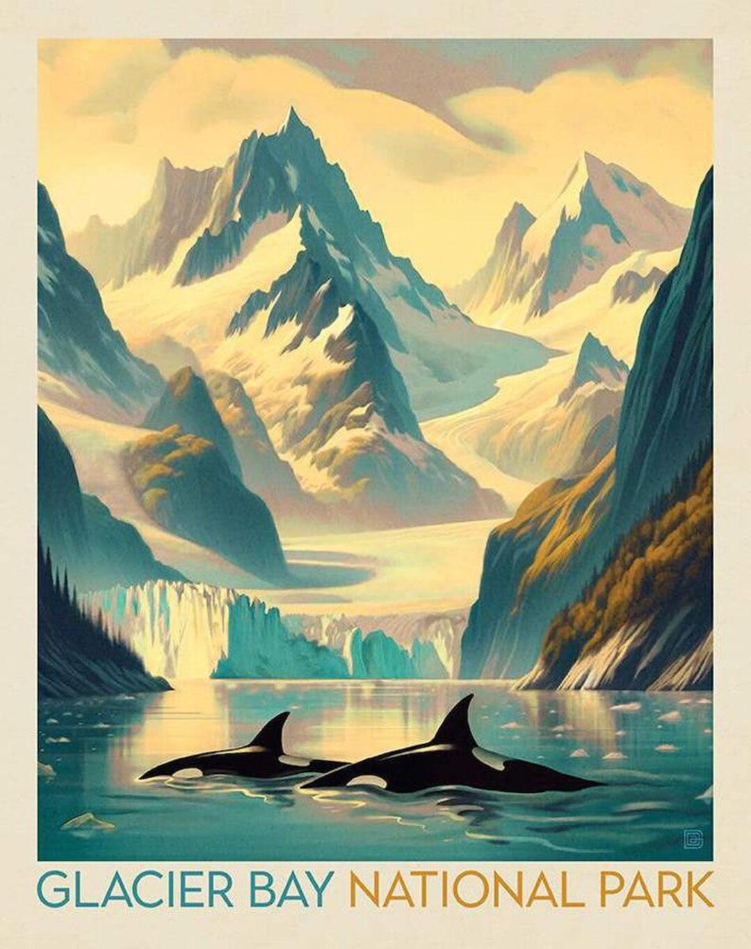 Glacier Bay National Park Poster Panel - Anderson Design Group - 36"×43 ...