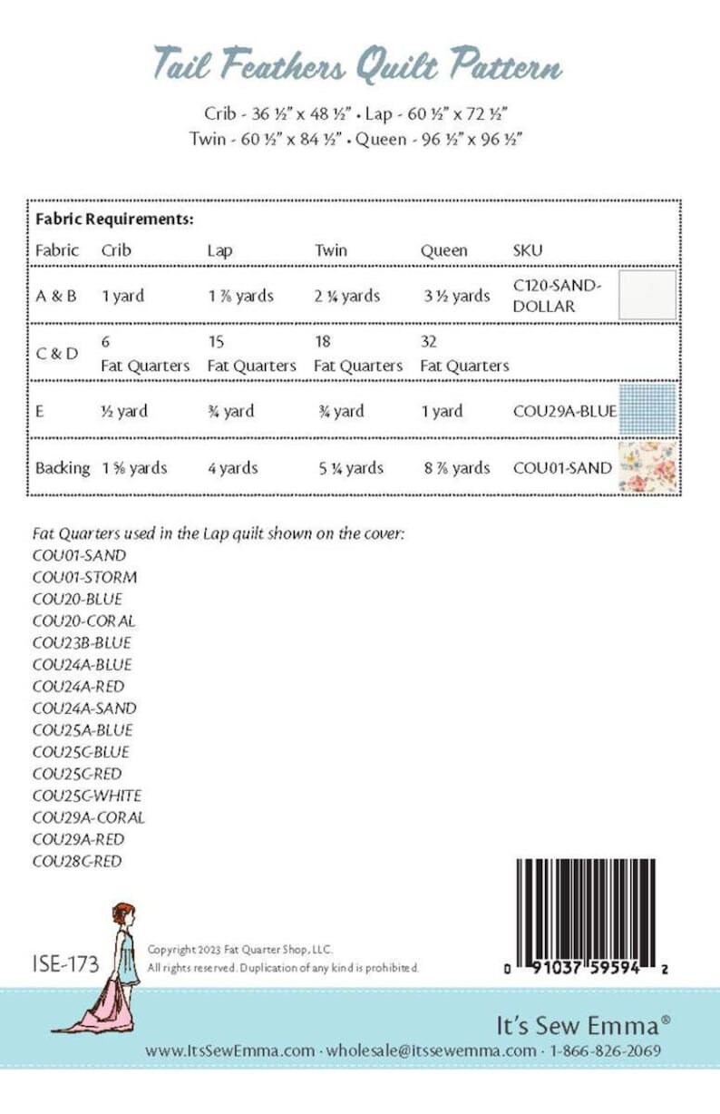 Tail Feathers Quilt Pattern - Designed by Krystal Stahl - 4 Size ...