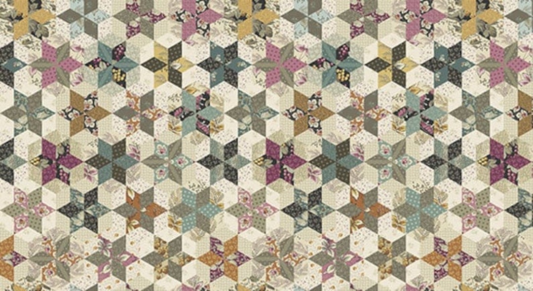 English Garden Fabric Stardust Sugar and Cream 831 by Edyta Sitar of Laundry Basket Quilts ...