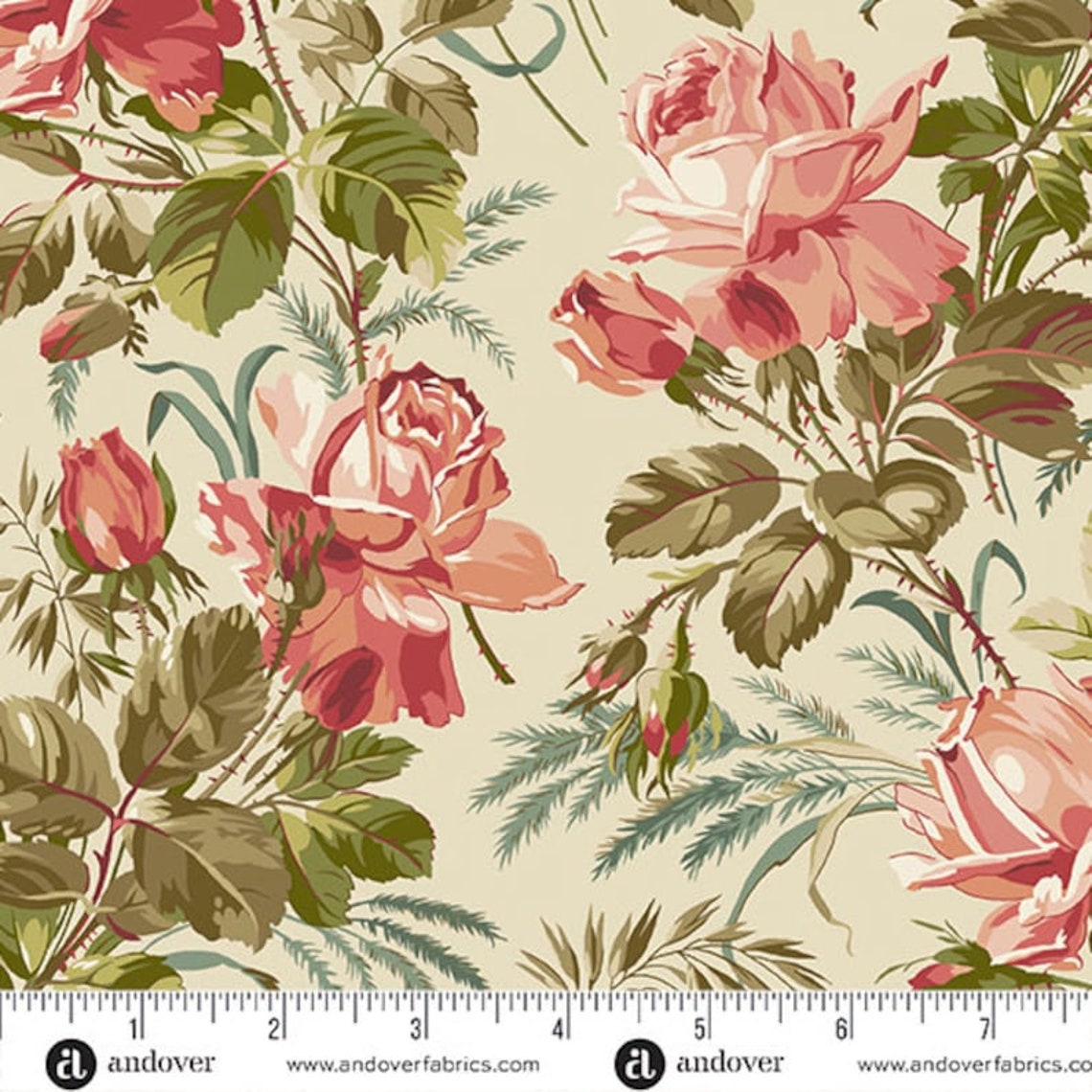 Joy Fabric Centerpiece Yardage Holly Berries/snowdrift/spruce Laundry ...