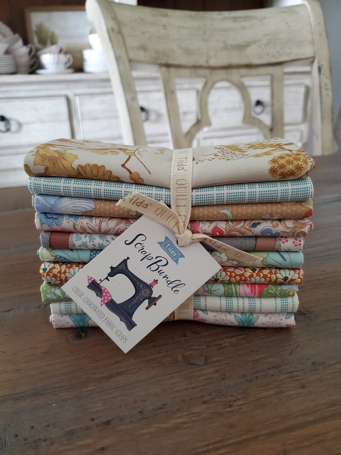 Tilda Scrap Bundle - Fatquarter Bundle - Teal/green/yellow - by Tone ...