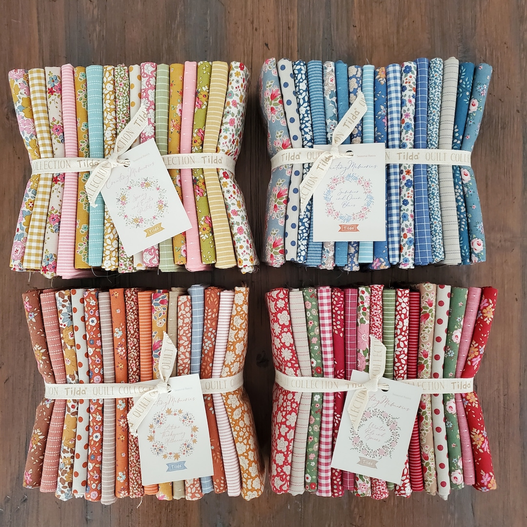 Tilda's Creating Memories Fat Quarter Bundles - 4 Seasons - Spring ...