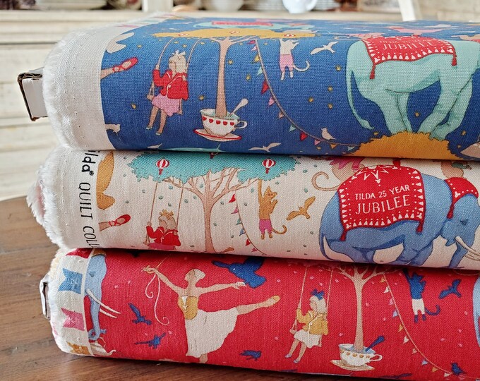 Tilda's Jubilee Collection - Circus Life - 3 Colorways - Blue/creme/red ...